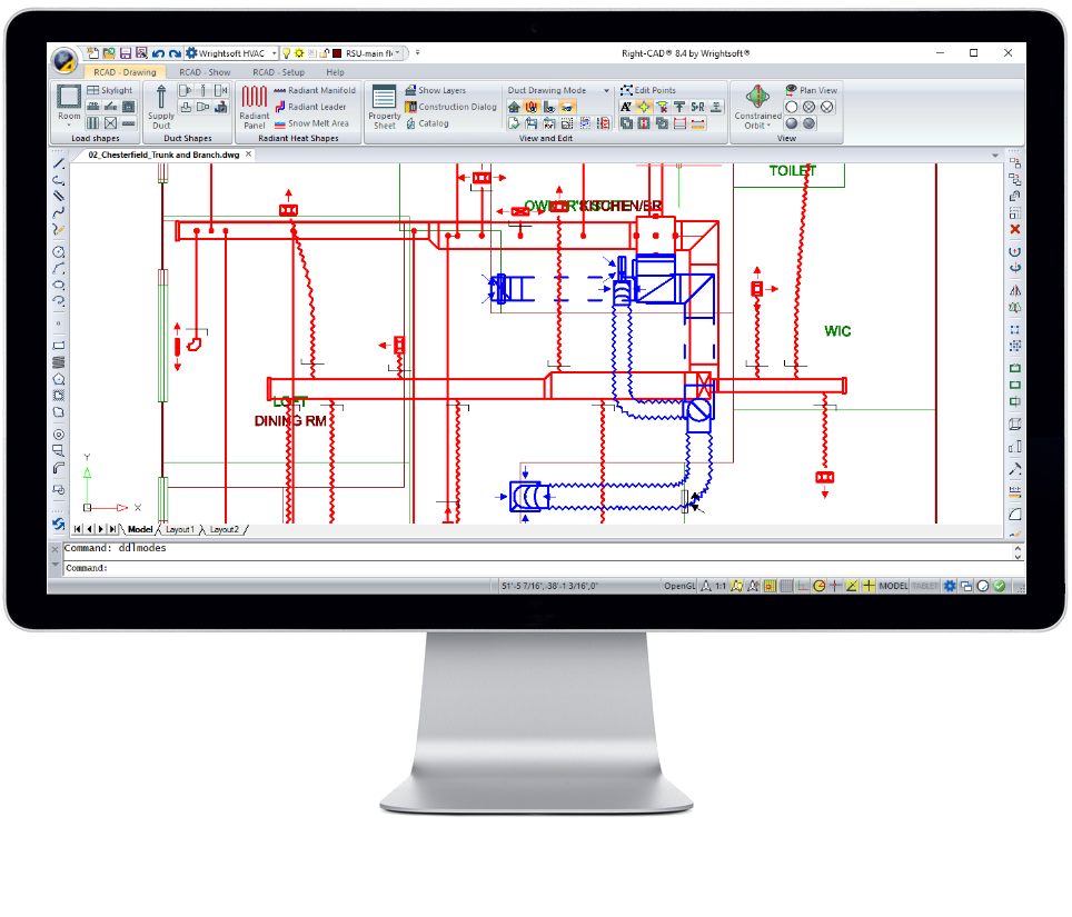 MiTek Wrightsoft Uses IntelliCAD Platform for HVAC Layout and Design