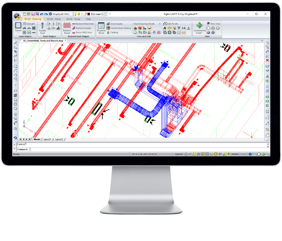 MiTek Wrightsoft Uses IntelliCAD Platform for HVAC Layout and Design