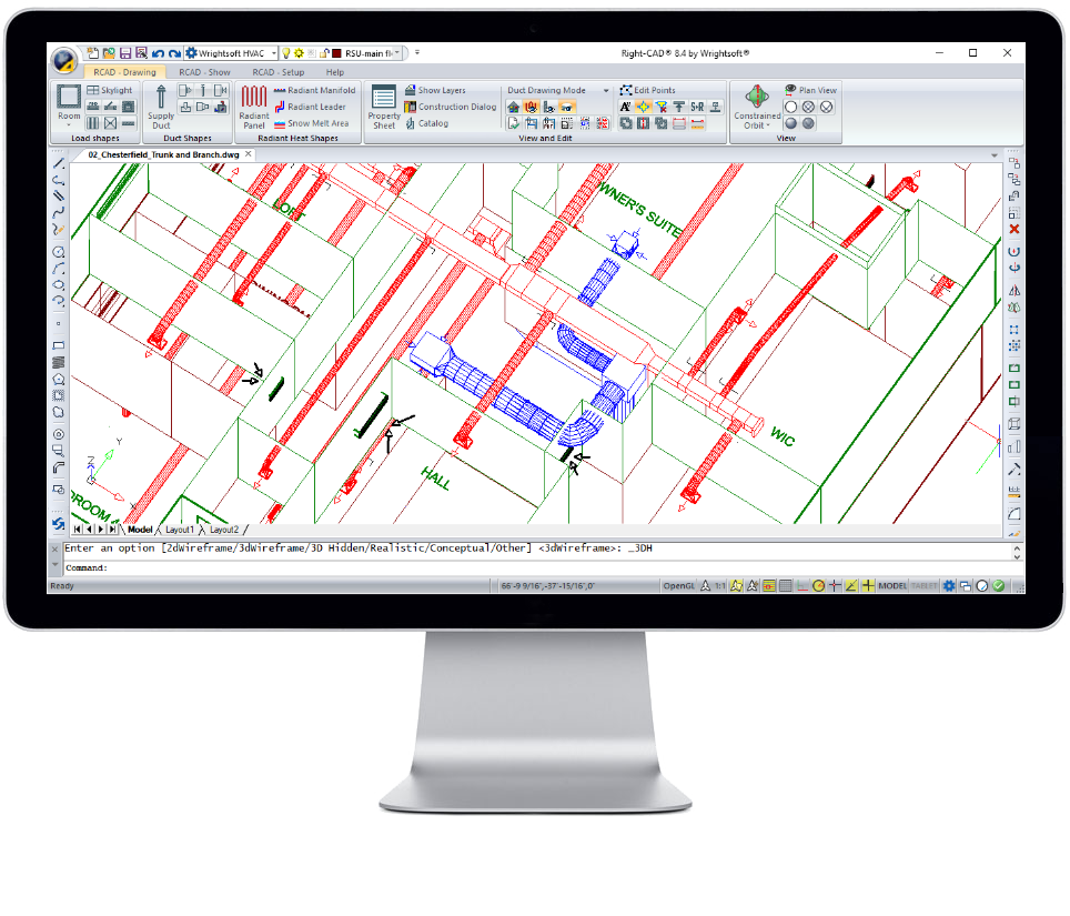 MiTek Wrightsoft Uses IntelliCAD Platform for HVAC Layout and Design
