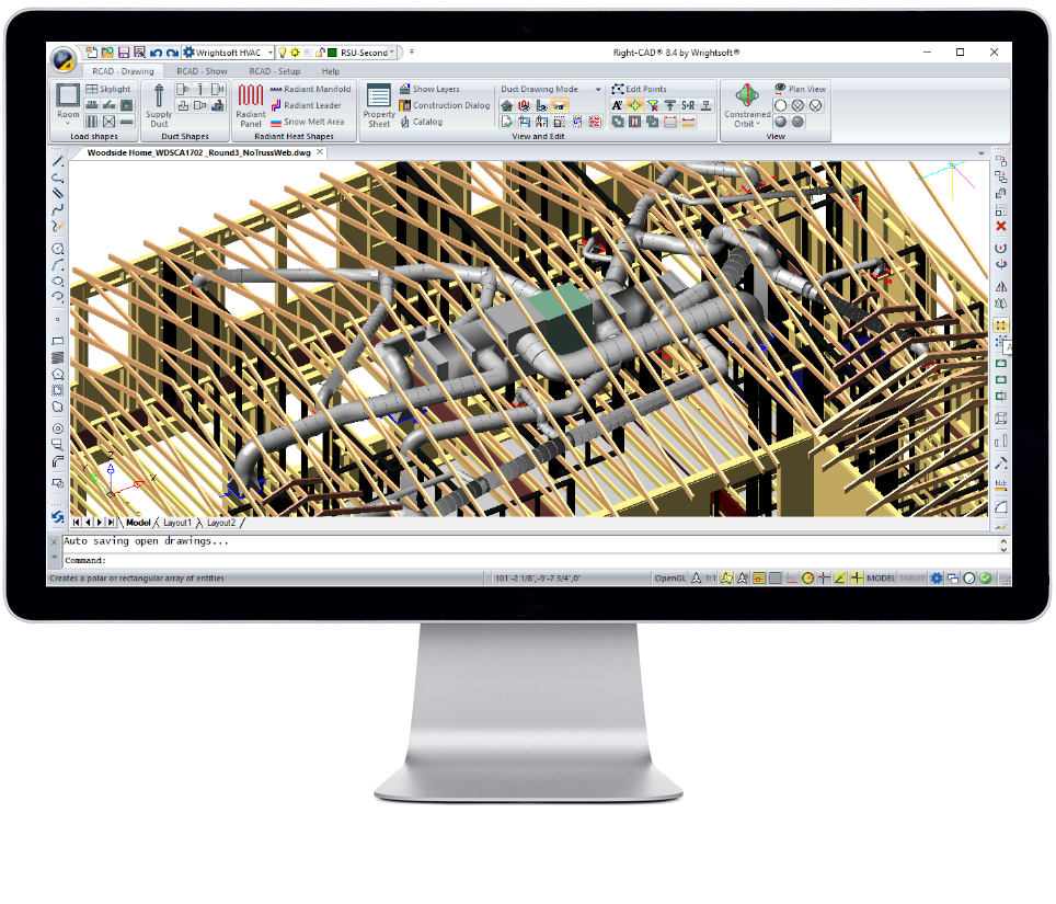 MiTek Wrightsoft Uses IntelliCAD Platform for HVAC Layout and Design